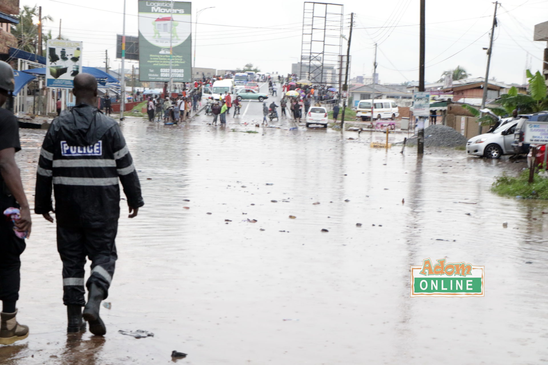 Exclusive photos of Accra flooding as Police rescue flood victims ...