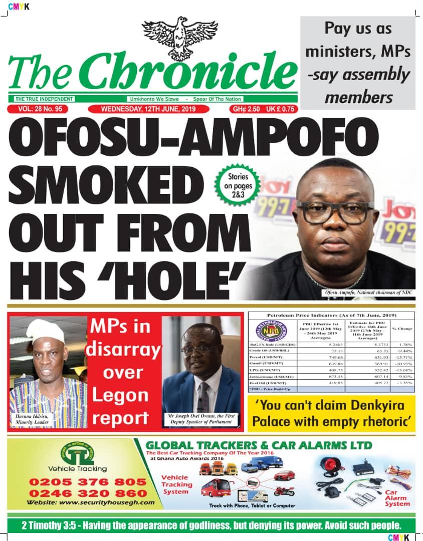 Newspaper Headlines: Wednesday, June 12, 2019 - Adomonline.com