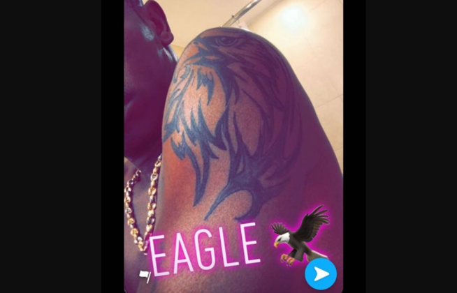 Photo: Shatta Wale shows off latest eagle tattoo | Adomonline.com