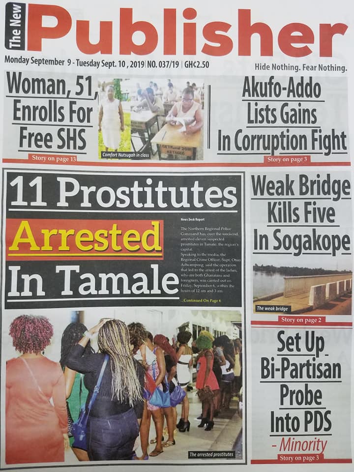 Newspaper Headlines: Monday, September 9, 2019 - Adomonline.com