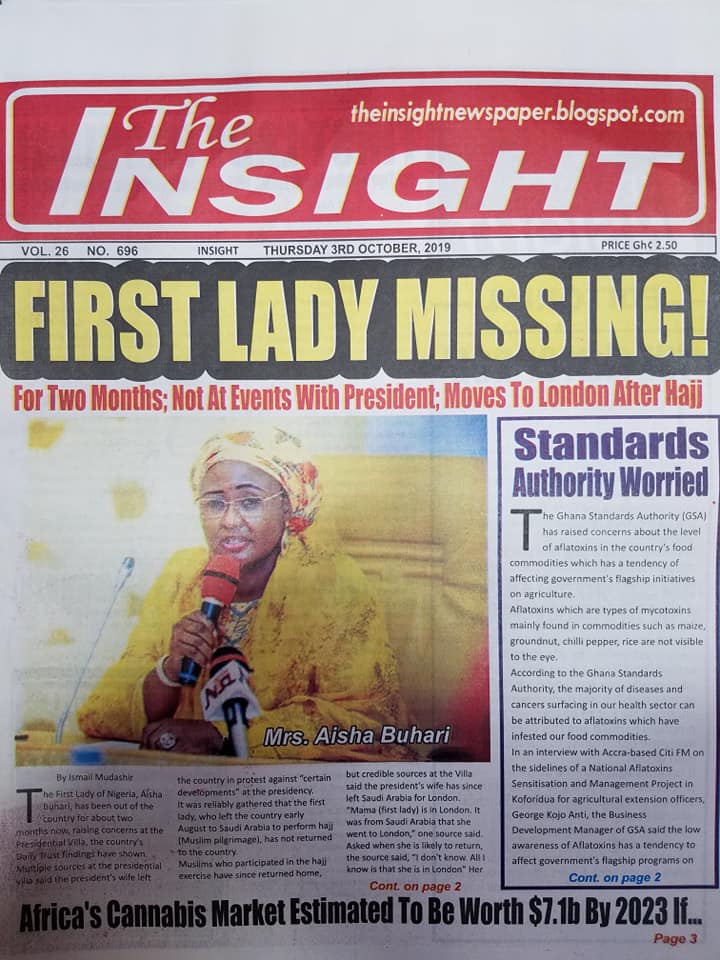 Newspaper Headlines: Thursday, October 3, 2019 - Adomonline.com