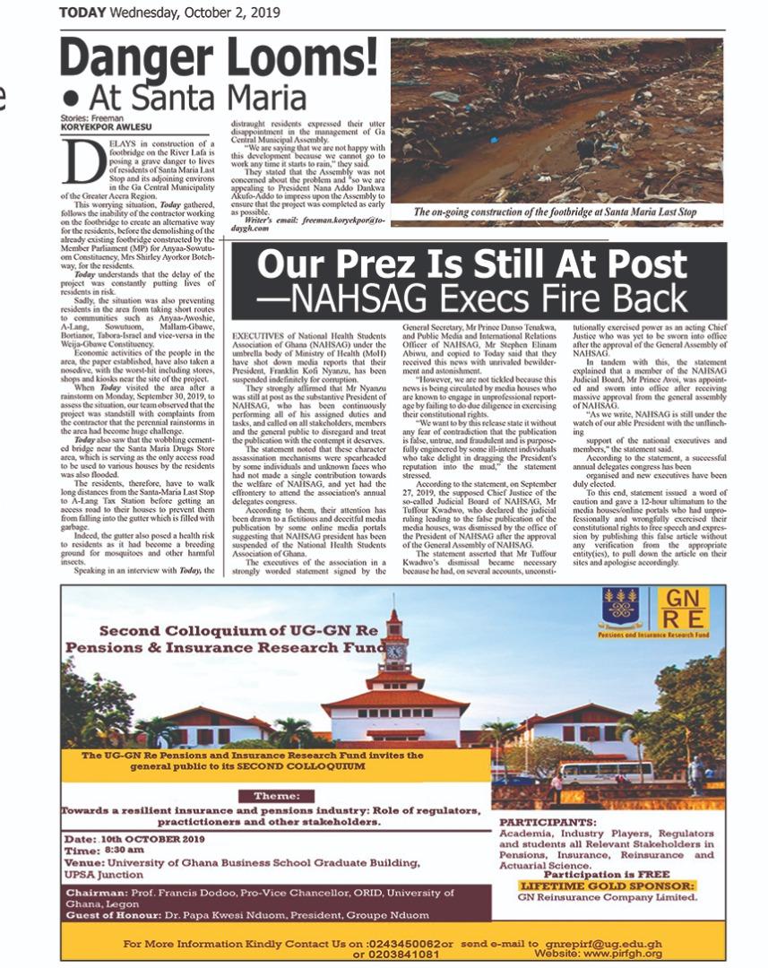 Newspaper Headlines: October 2, 2019 - Adomonline.com