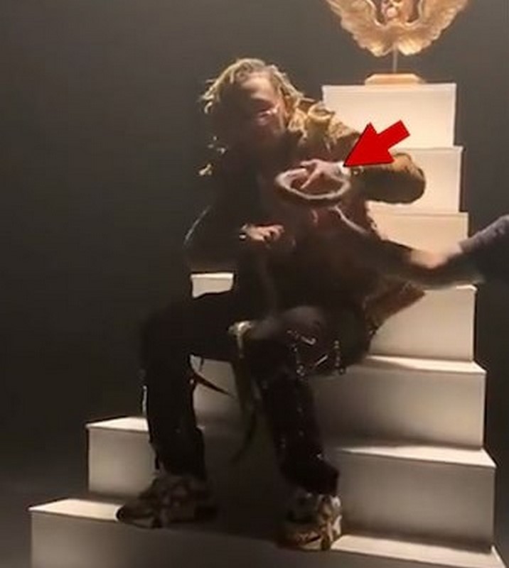 Watch: Rapper bitten by snake while shooting a music video - Adomonline.com