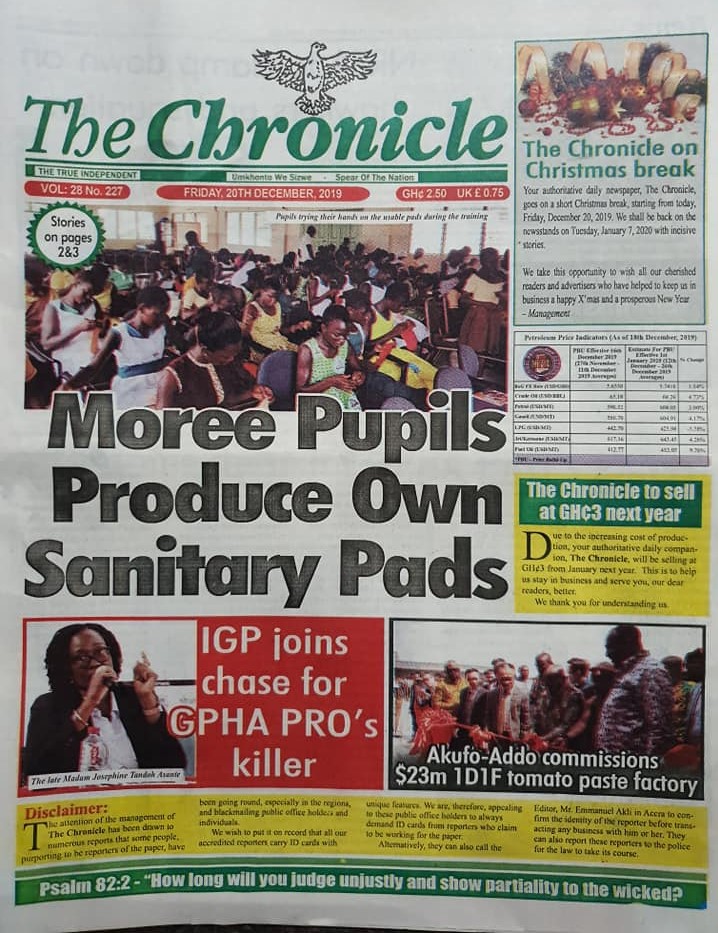 Newspaper Headlines: Friday, December 20, 2019 - Adomonline.com