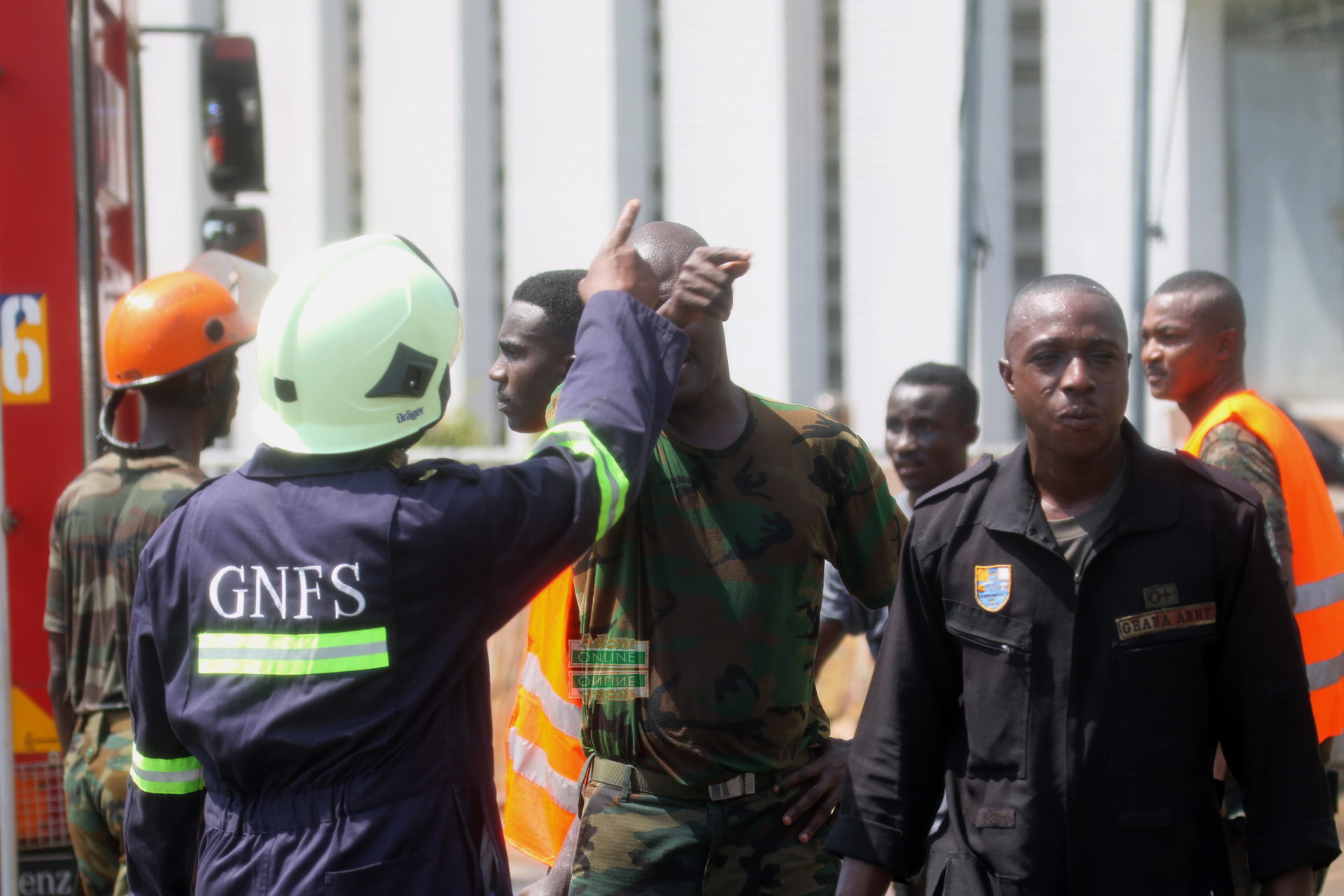 Exclusive photos of firefighters in action at GRA office in Accra ...