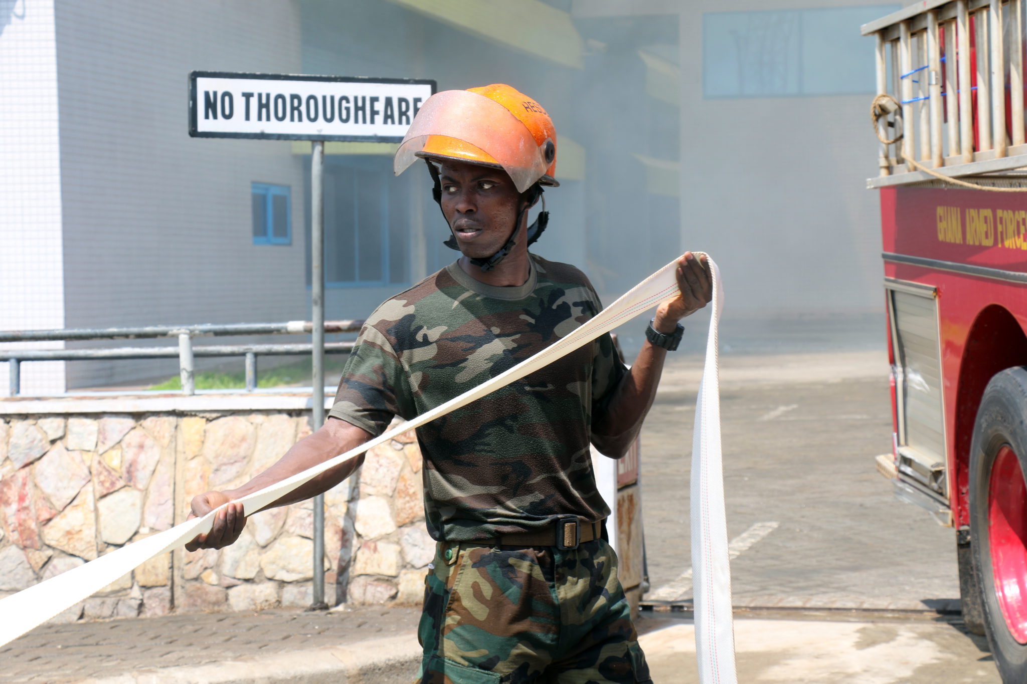 Exclusive photos of firefighters in action at GRA office in Accra ...