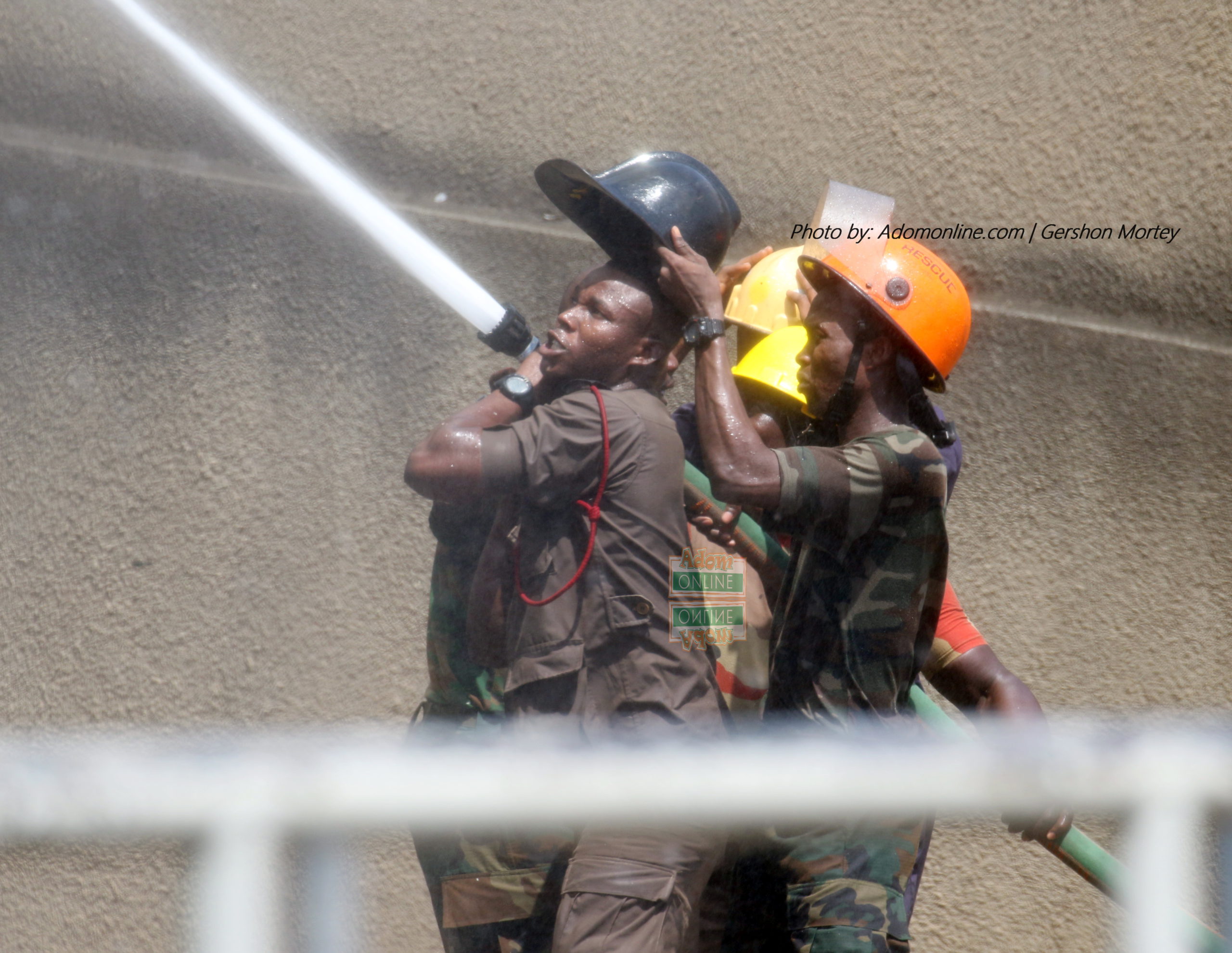 Exclusive photos of firefighters in action at GRA office in Accra ...