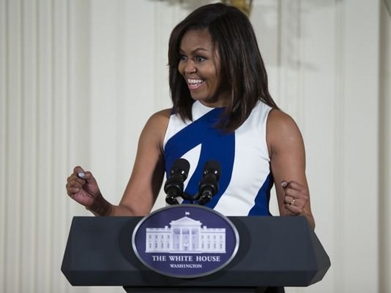 Michelle Obama wows US presidential inauguration in head-to-toe plum ...