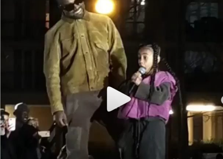 Kanye Wests Daughters Surprise Performance At Yeezys Paris Show