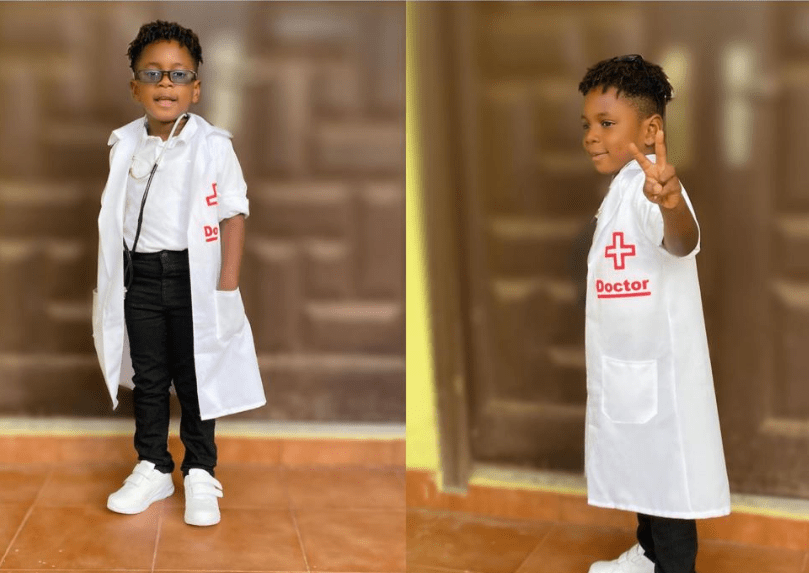 Shatta Wale's son dressed as a doctor to ‘Career Day at School’ event ...