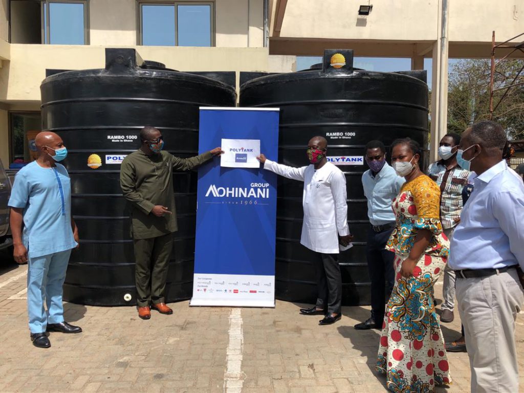PolyTank supports COVID-19 Fund with 10 water tanks - Adomonline.com