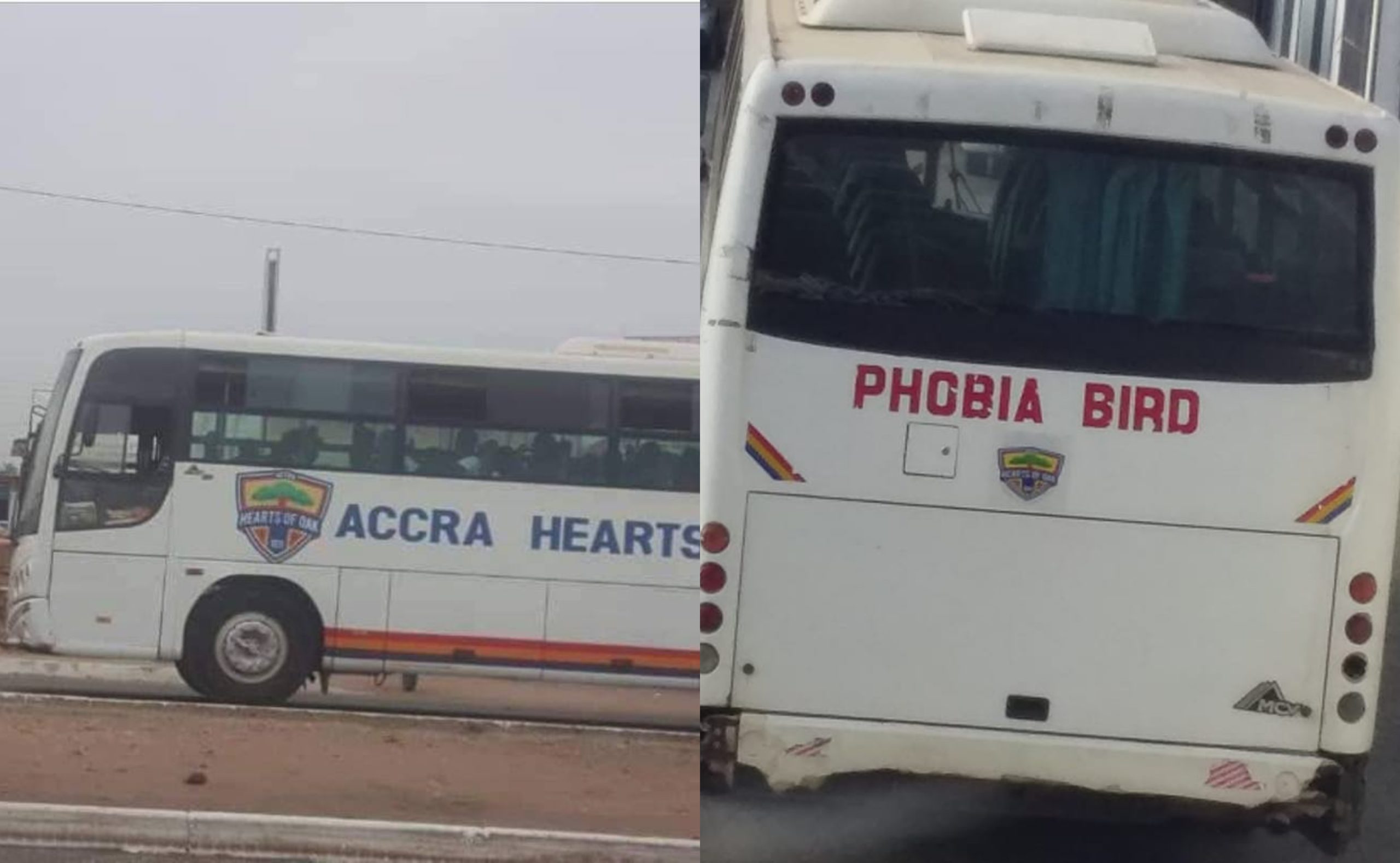 Photo: Hearts of Oak’s rickety bus that causes Ernest Thompson to feel ...