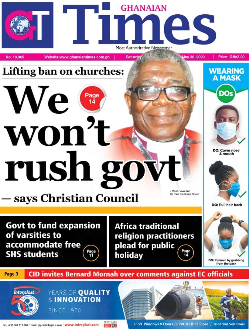 The Weekend's Newspaper Headlines - Adomonline.com