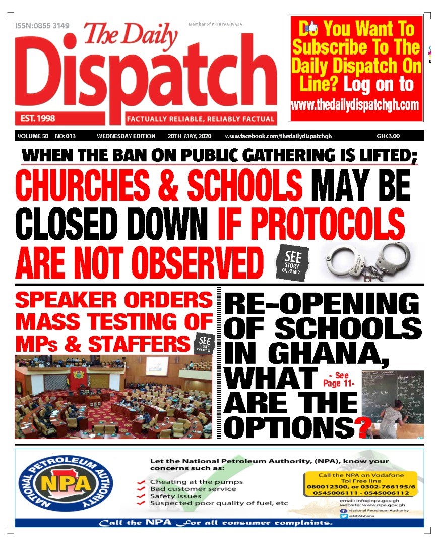 Newspaper Headlines: Wednesday, May 20, 2020 - Adomonline.com