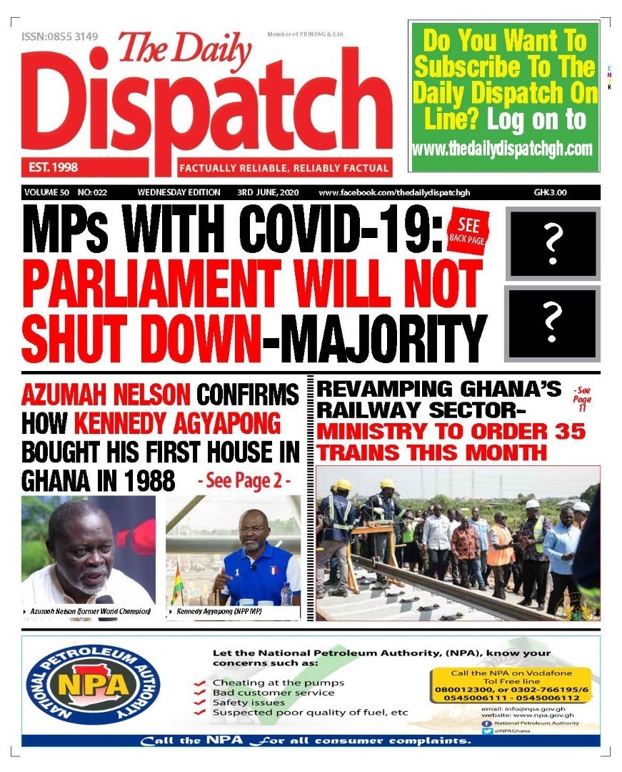 Newspaper Headlines: Wednesday, June 3, 2020 - Adomonline.com