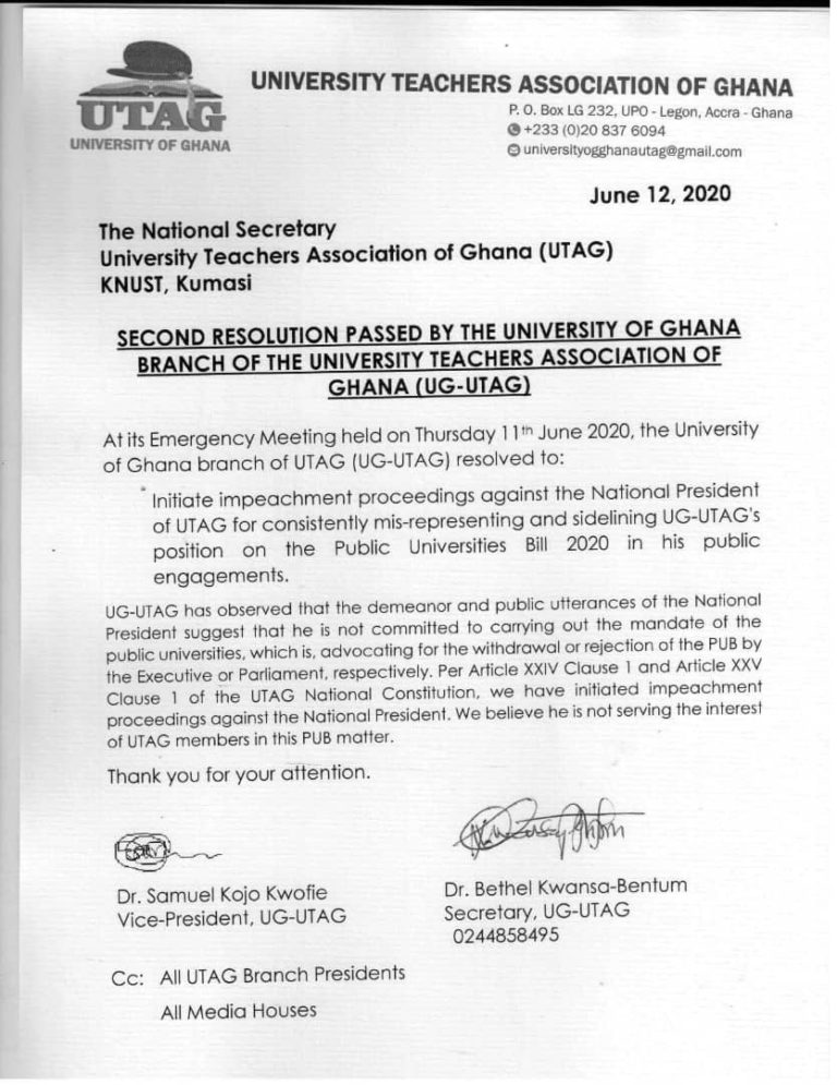 UTAG president in trouble - Adomonline.com