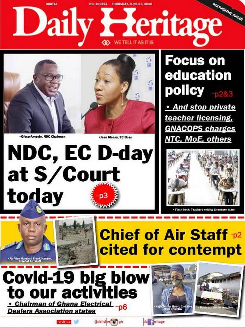 Newspaper Headlines: Thursday, June 25, 2020 - Adomonline.com