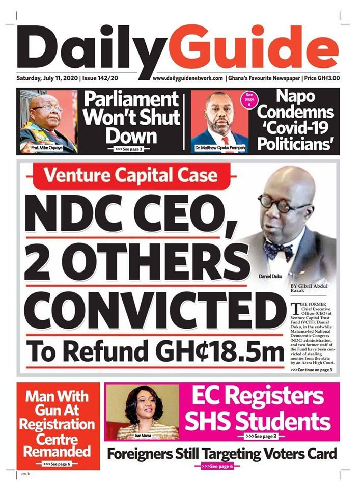 The Weekend's Newspaper Headlines - Adomonline.com