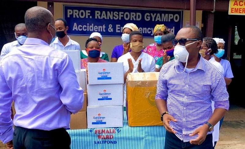 Professor Gyampo donates PPEs to Saltpond Hospital - Adomonline.com