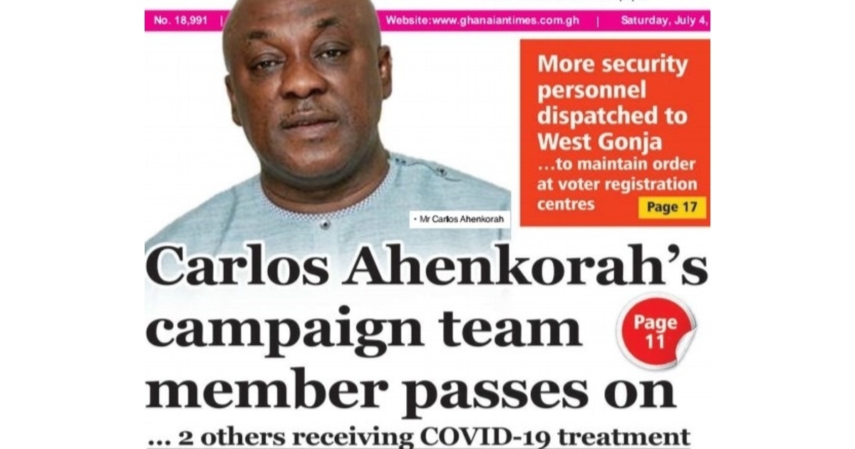 The Weekend's Newspaper Headlines - Adomonline.com