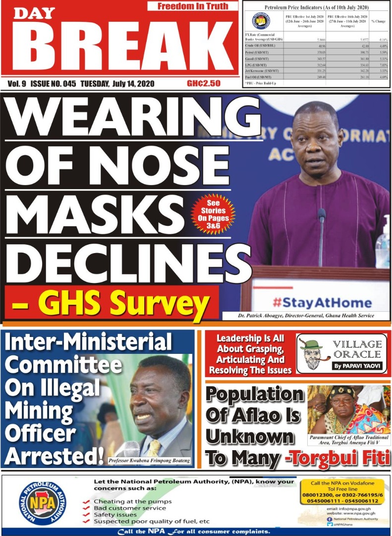 Newspaper Headlines: Tuesday, July 14, 2020 - Adomonline.com