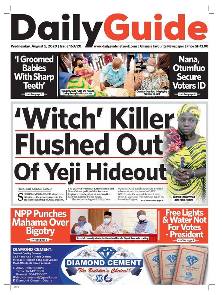 Newspaper Headlines: Wednesday, August 5, 2020 - Adomonline.com