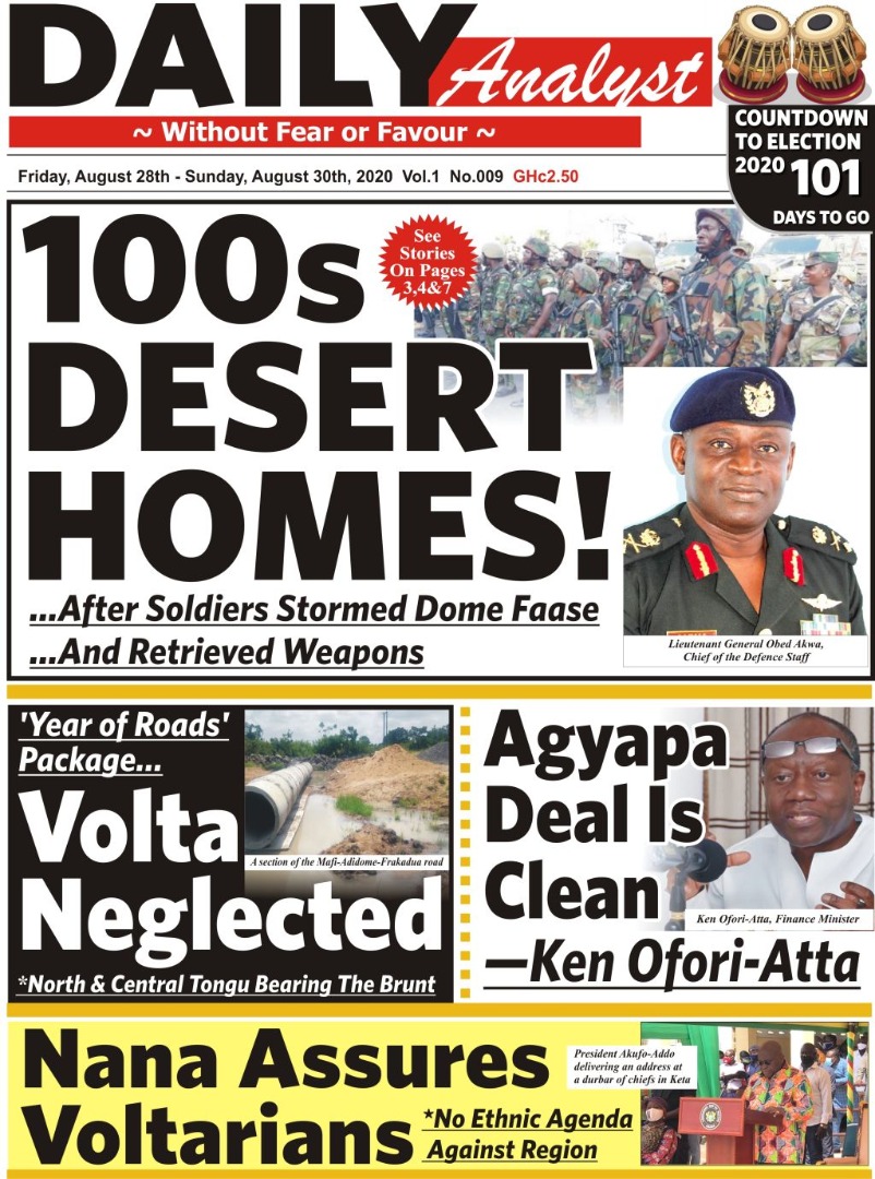 Newspaper Headlines: Friday, August 28, 2020 - Adomonline.com