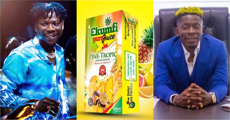 Check out what Shatta Wale, Stonebwoy did after tasting Eku Juice ...