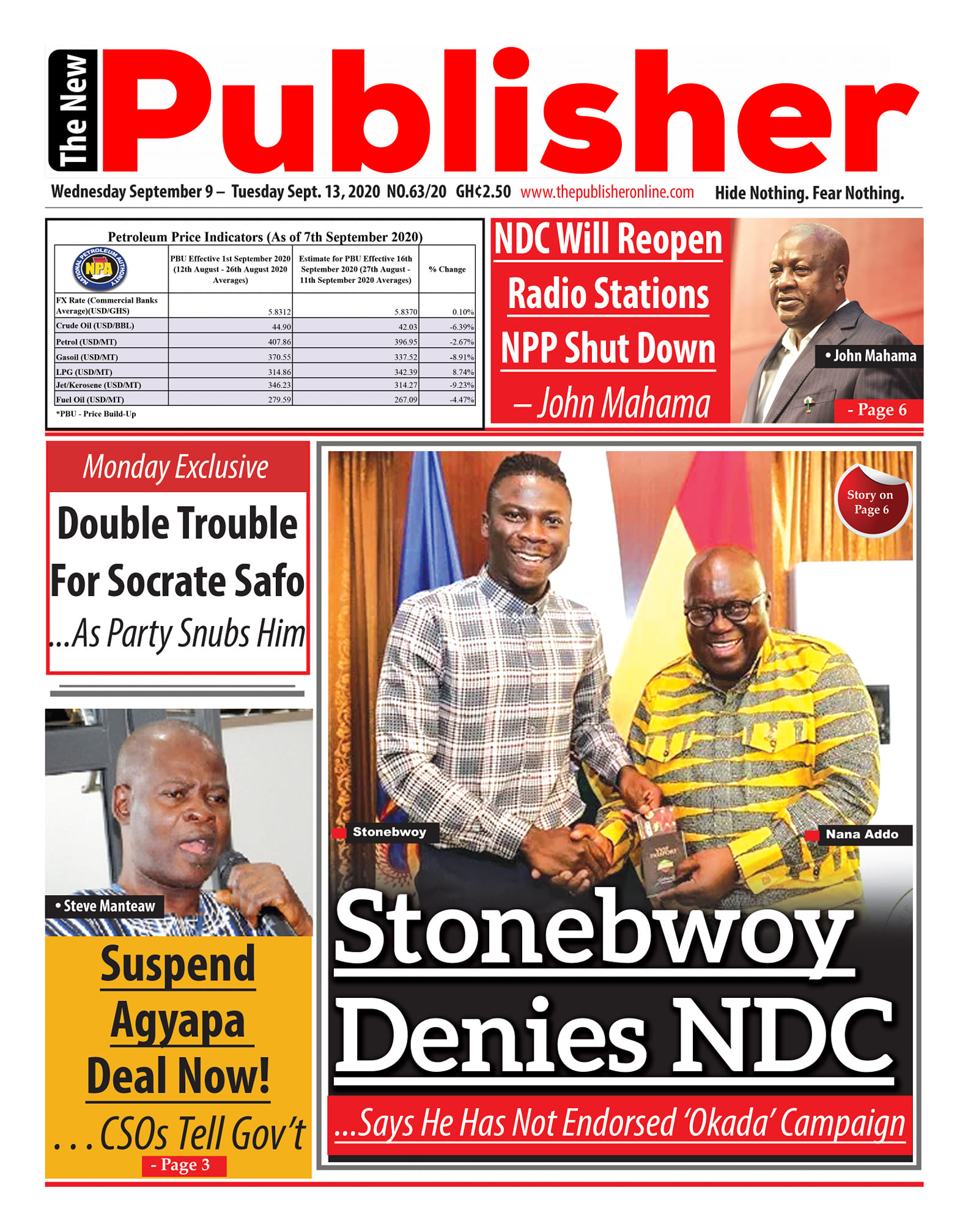 Newspaper Headlines: Wednesday, September 9, 2020 - Adomonline.com