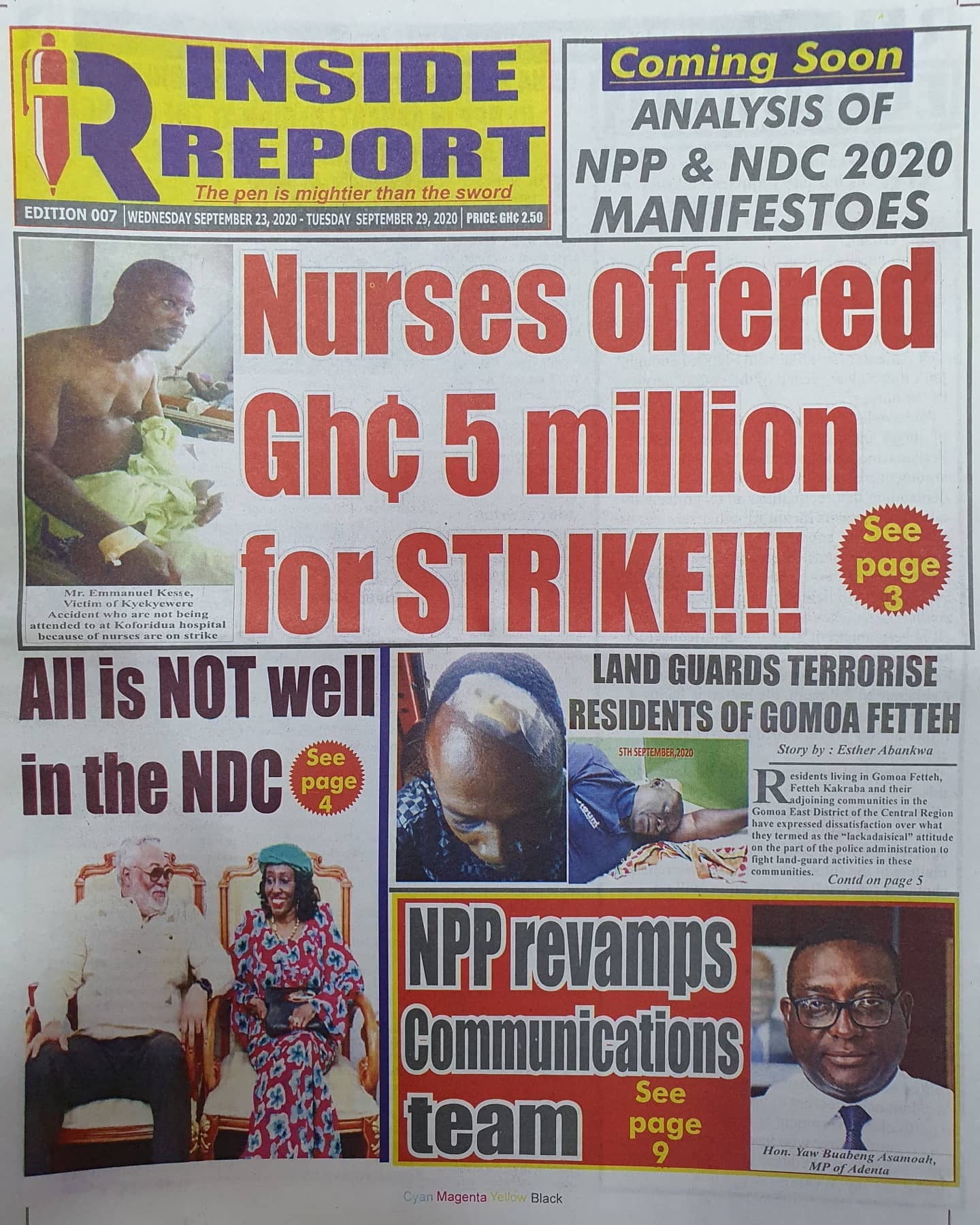 Newspaper Headlines: Wednesday, September 23, 2020 - Adomonline.com