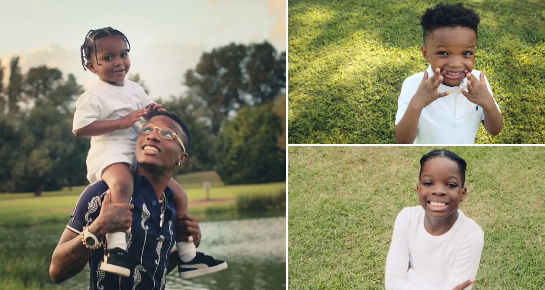 Wizkid features his three kids in official music video for his latest ...