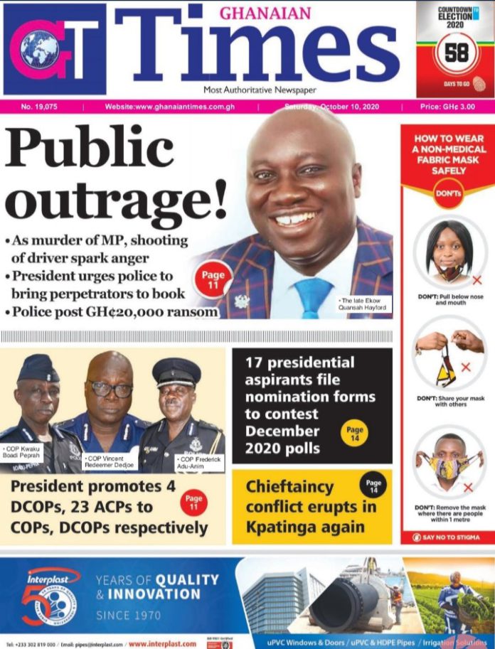 The Weekend's Newspaper Headlines - Adomonline.com