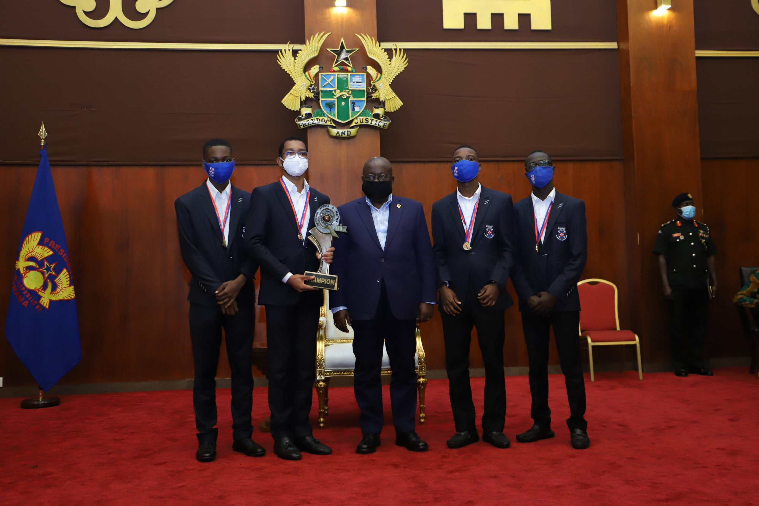 NSMQ 2020: PRESEC presents trophy to Akufo-Addo [Photos] - Adomonline.com