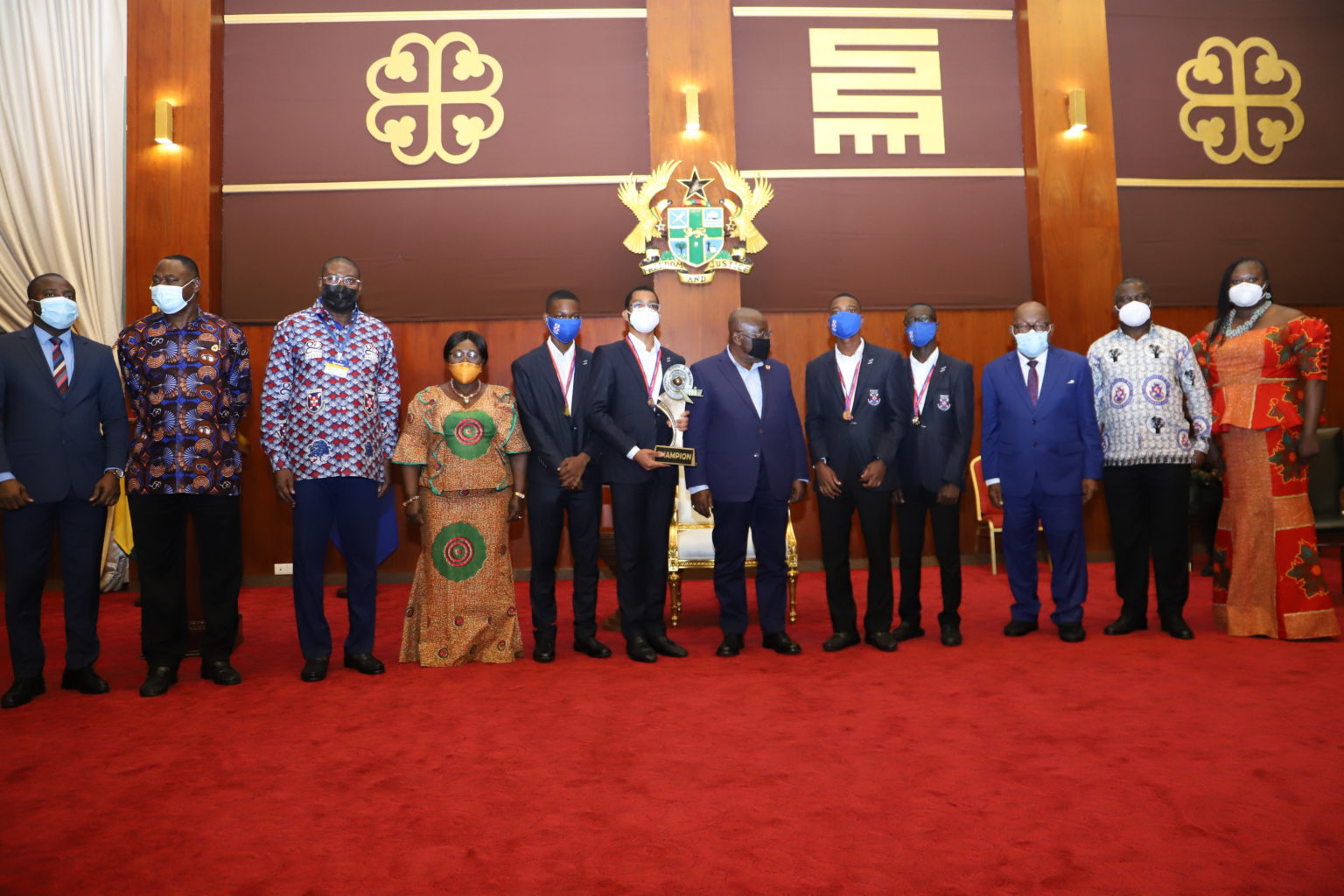 NSMQ 2020: PRESEC presents trophy to Akufo-Addo [Photos] - Adomonline.com