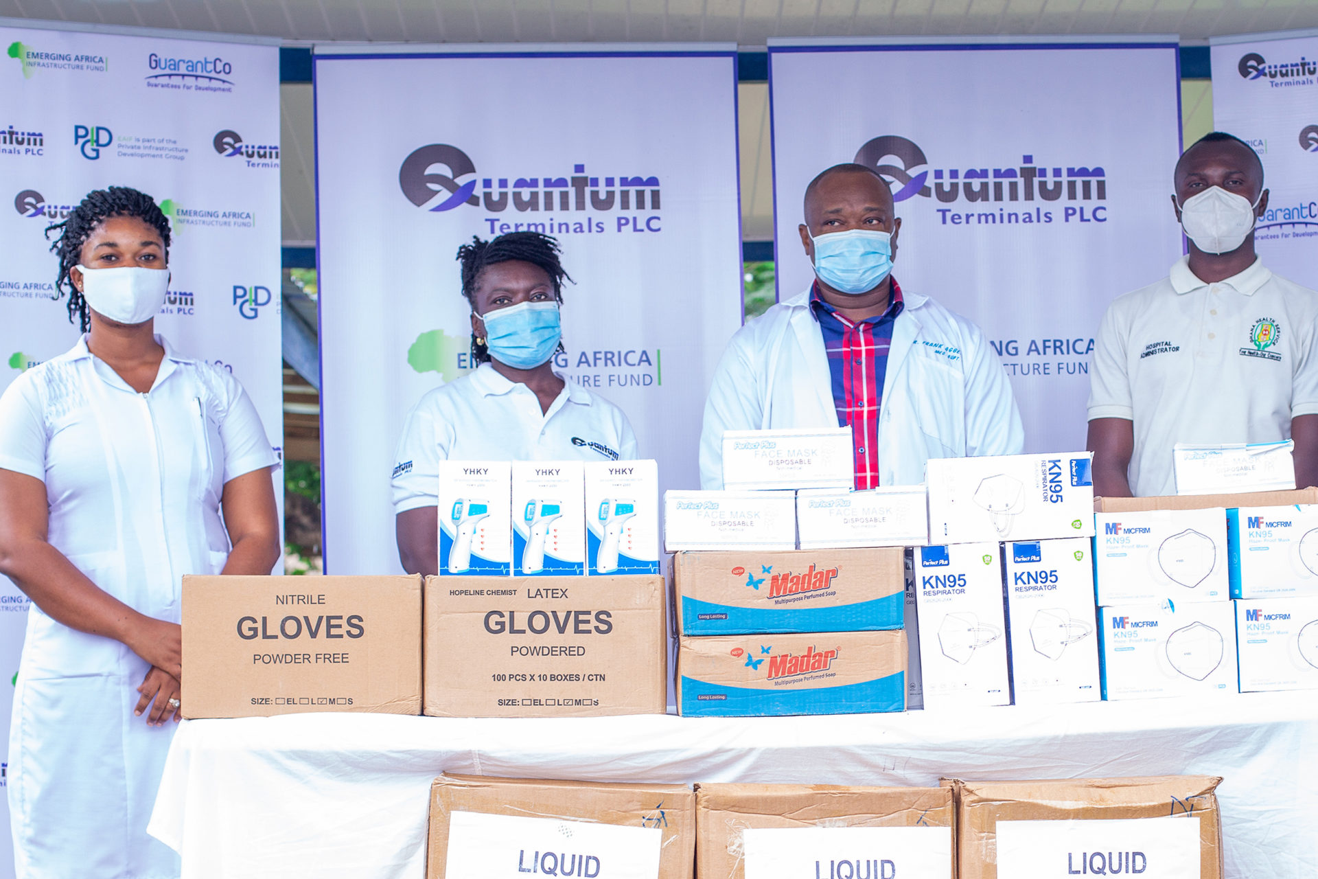 Quantum Terminals PLC donates medical items to hospitals and local ...