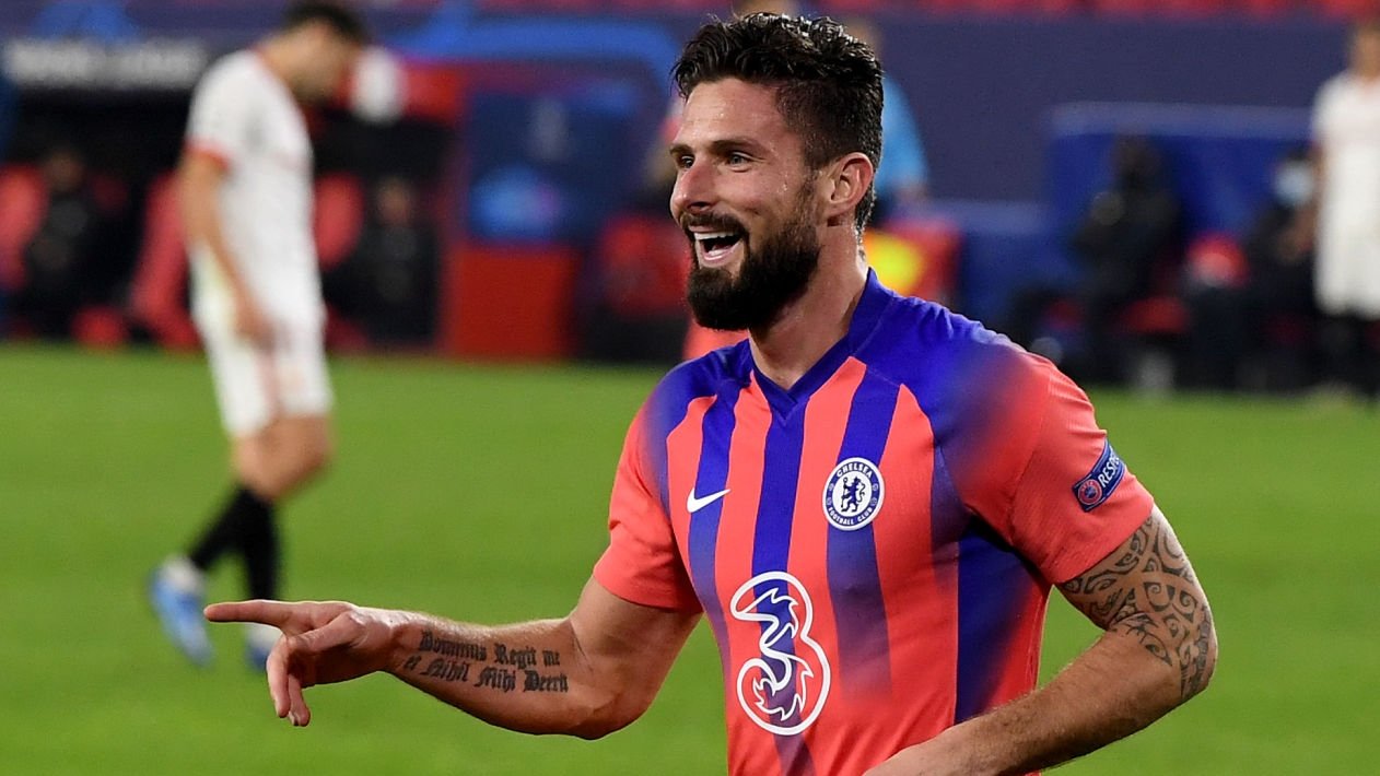 UCL: Giroud scores four as Chelsea sink Sevilla and seal top spot ...