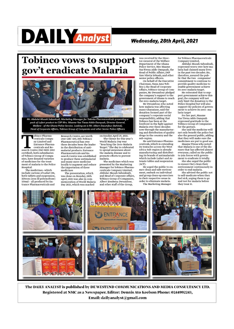 Newspaper Headlines: Wednesday, April 28, 2021 - Adomonline.com