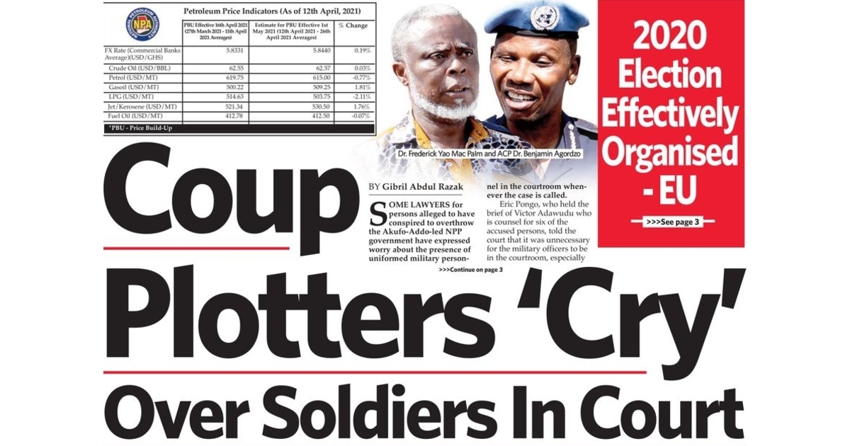 Newspaper Headlines: Wednesday, April 14, 2021 - Adomonline.com