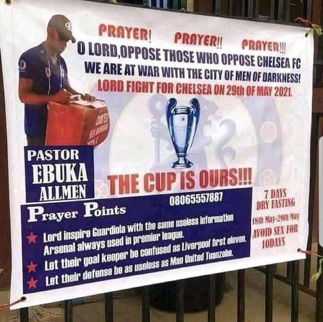 UEFA Finals: Church members hold dry fasting, prayers for Chelsea while ...