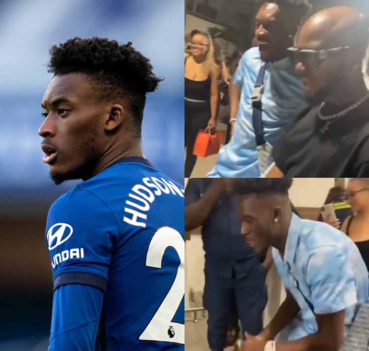 Chelsea star Hudson-Odoi lands in Ghana after Champions League victory ...