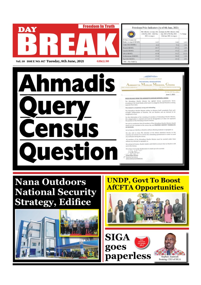Newspaper Headlines: Tuesday, June 8, 2021 - Adomonline.com