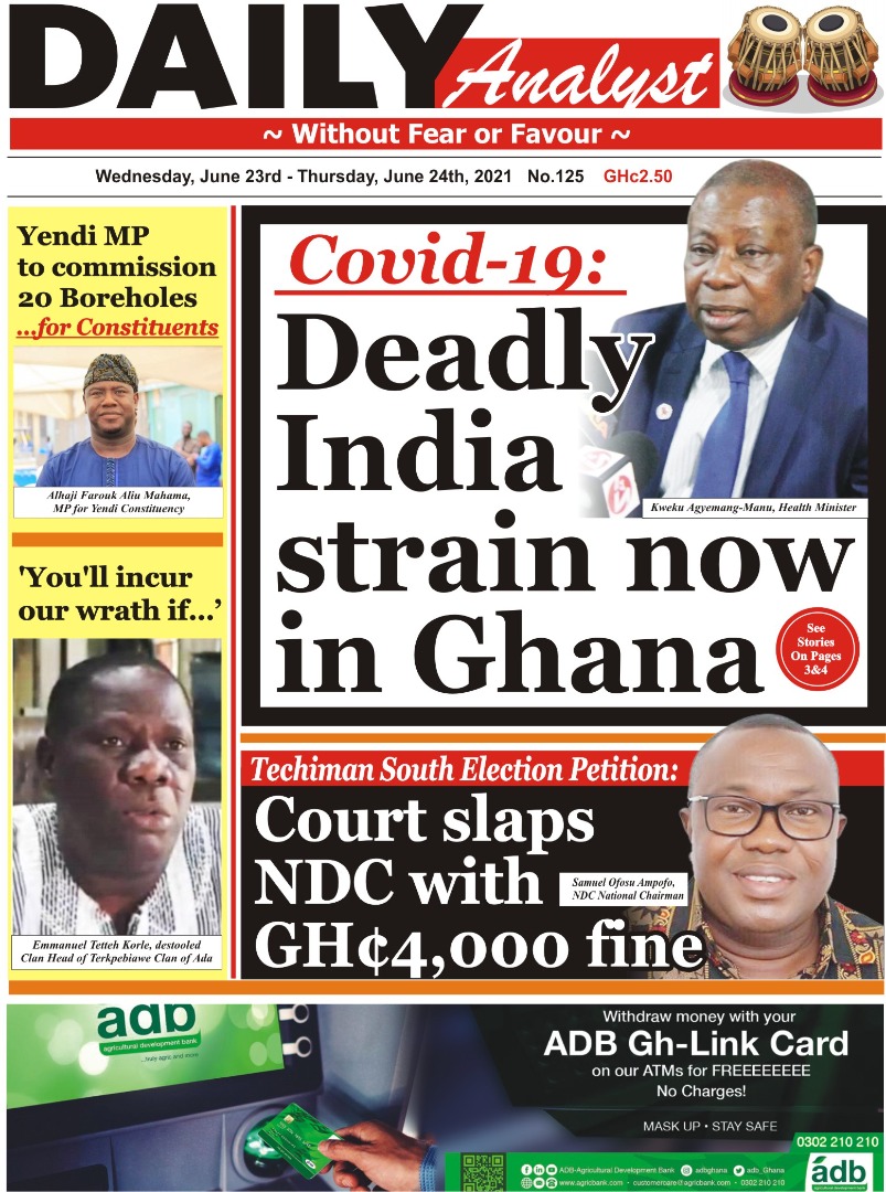 Newspaper Headlines: Wednesday, June 23, 2021 - Adomonline.com