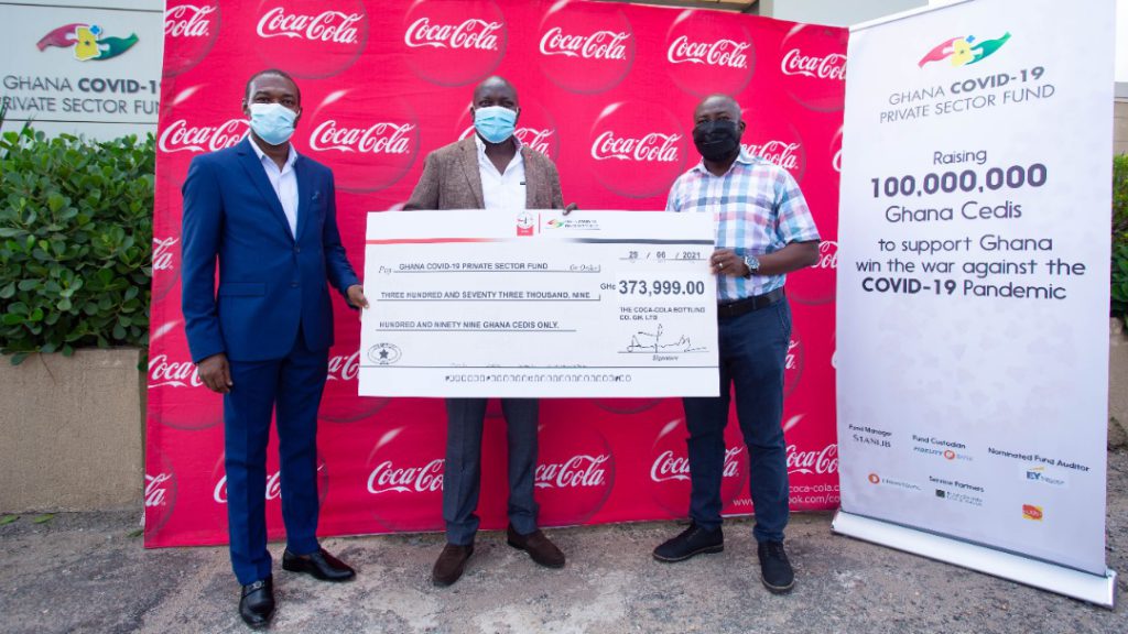 Coca-Cola donates GHS373K to Ghana Covid-19 Private Sector Fund ...