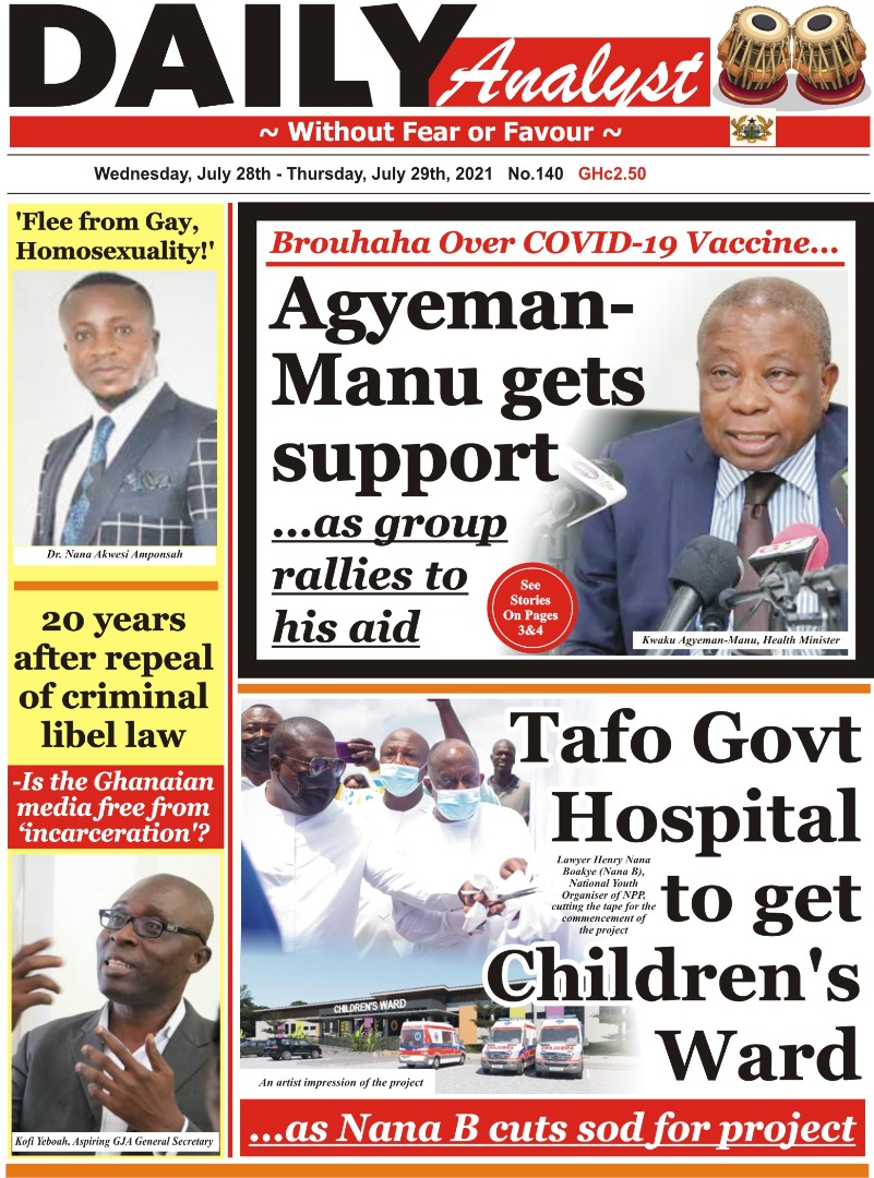 Newspaper Headlines: Wednesday, July 28, 2021 - Adomonline.com