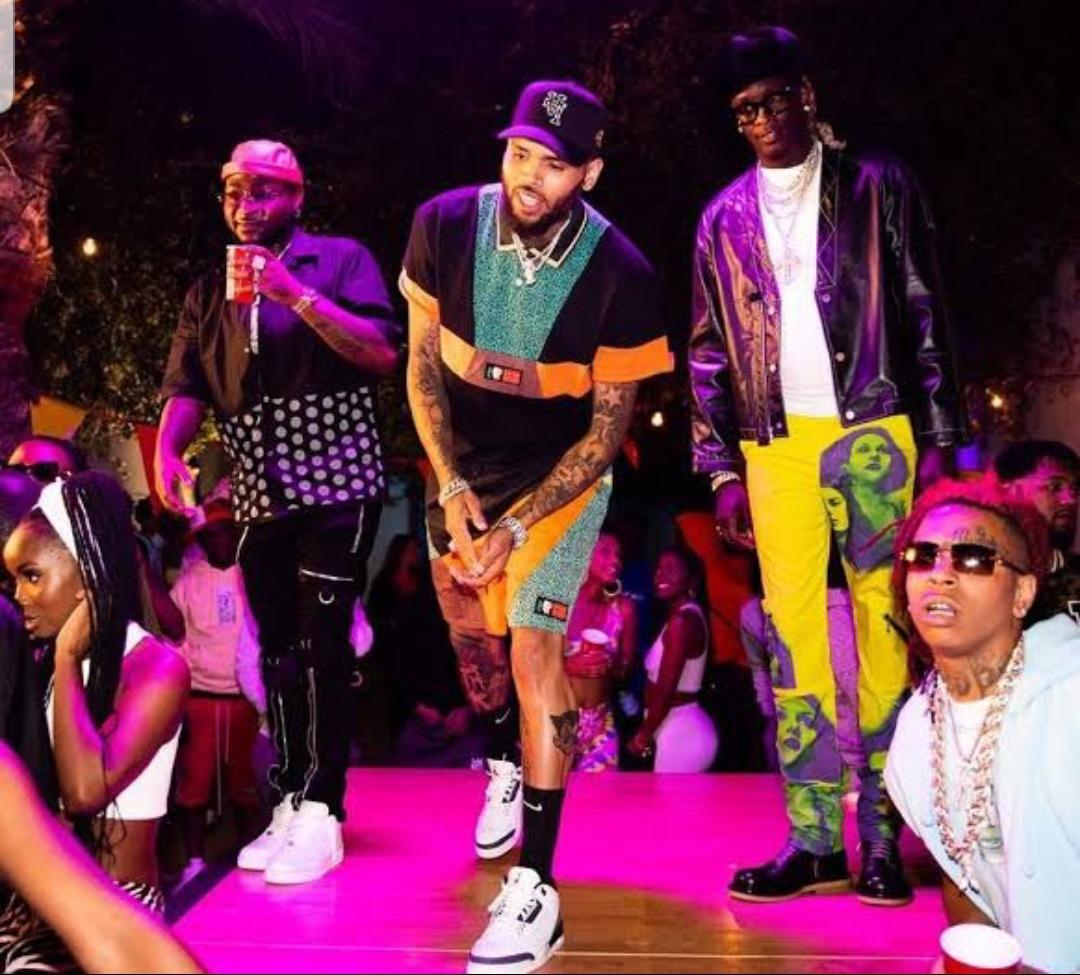 Social media on fire as Davido bags feature with Chris Brown [Video ...