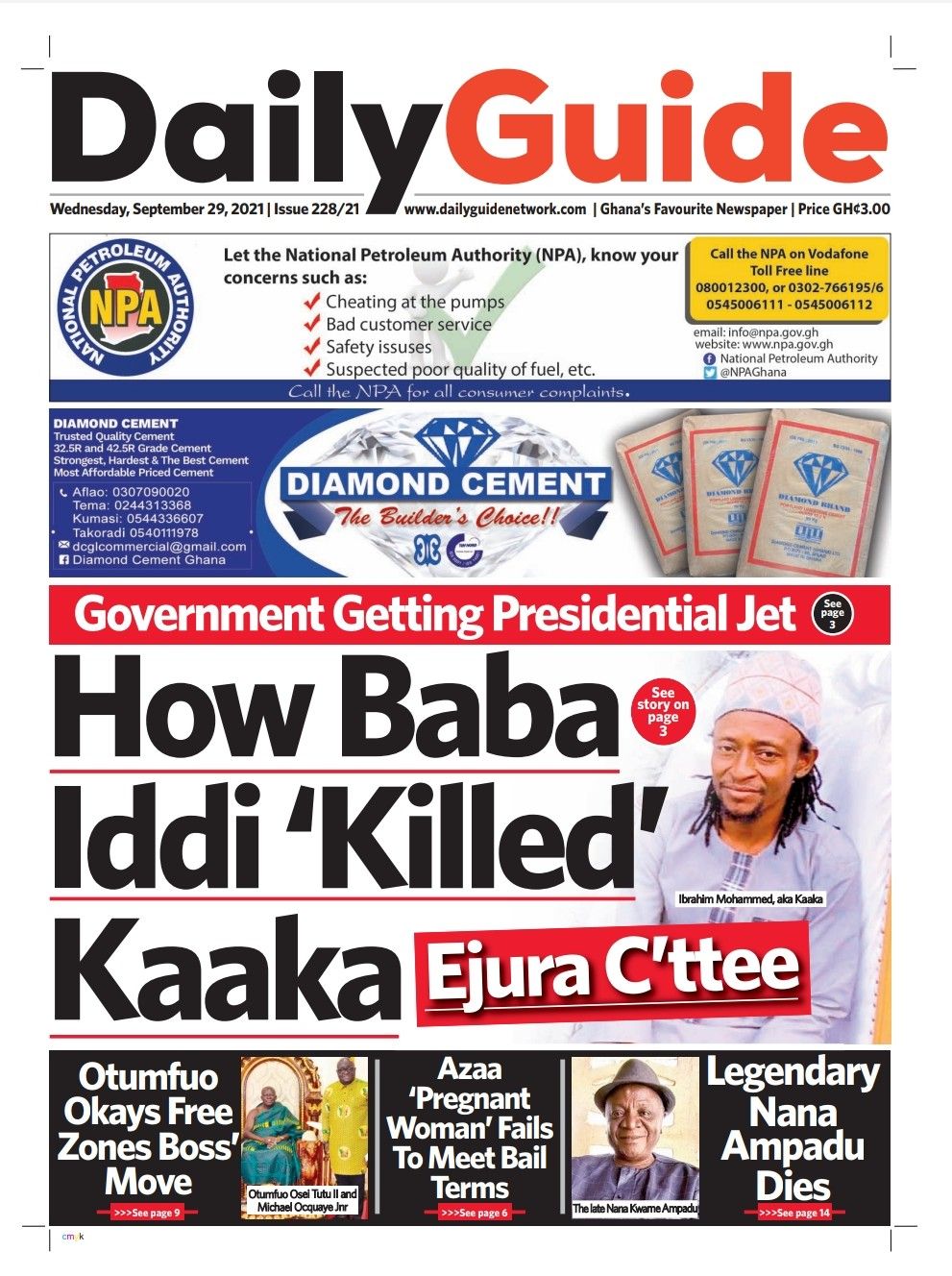 Newspaper Headlines: Wednesday, September 29, 2021 - Adomonline.com