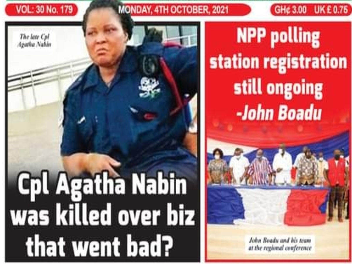 Newspaper Headlines: Monday, October 4, 2021 - Adomonline.com