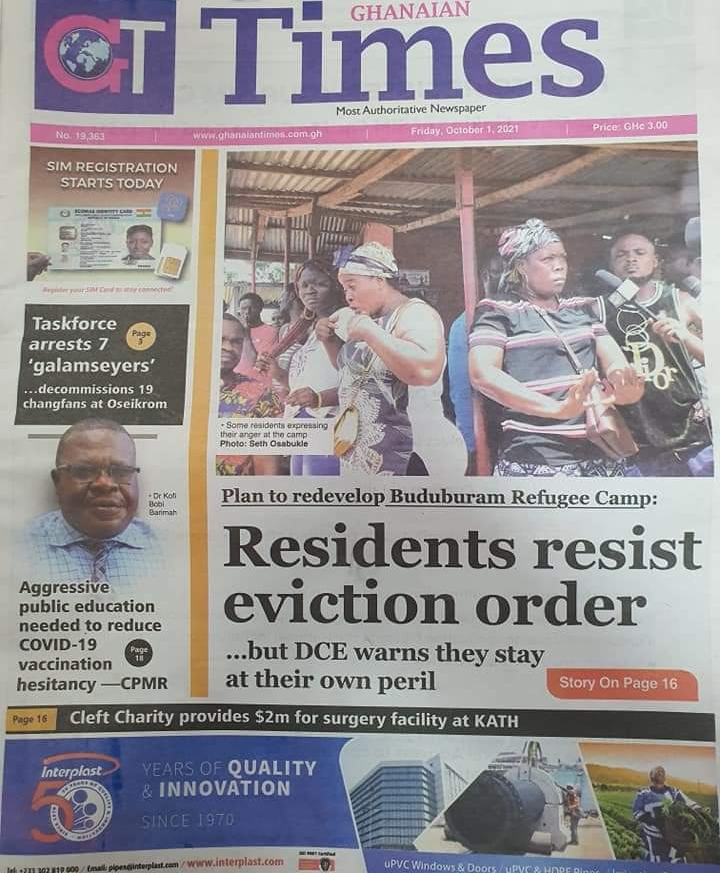 Newspaper Headlines: Friday, October 1, 2021 - Adomonline.com