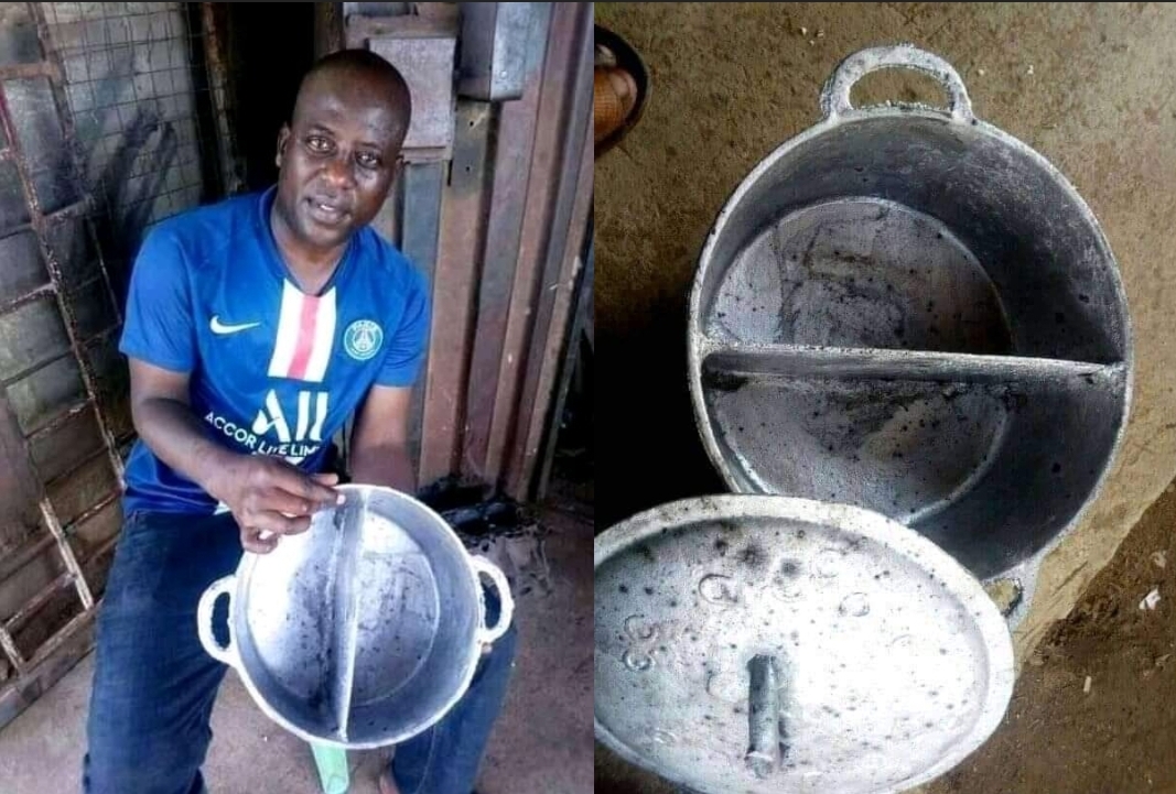 Trending: Man designs pot that cooks two meals at a go - Adomonline.com