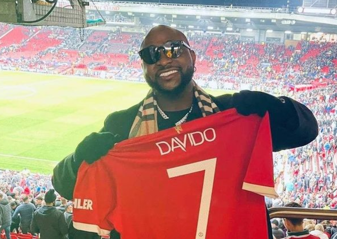 Manchester United celebrates Davido as he visits Old Trafford ...